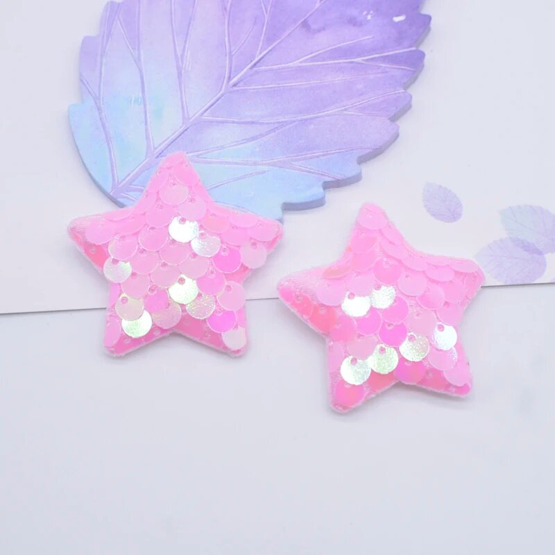 Блестящие аппликации звезды Diy Super Paradise 32 шт. Pink