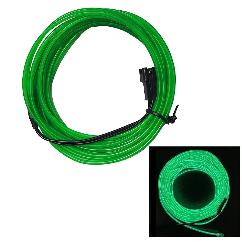 Зеленая неоновая LED лента RopeTube, 5м