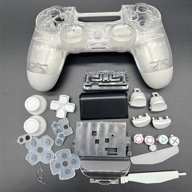 Прозрачный чехол для контроллера PS4 Pro Full Set