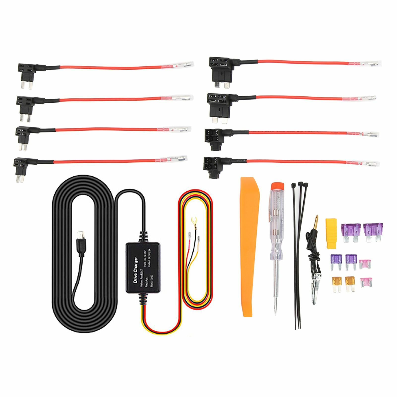 Комплект проводки Dash Cam 12-28В 5В Mini USB