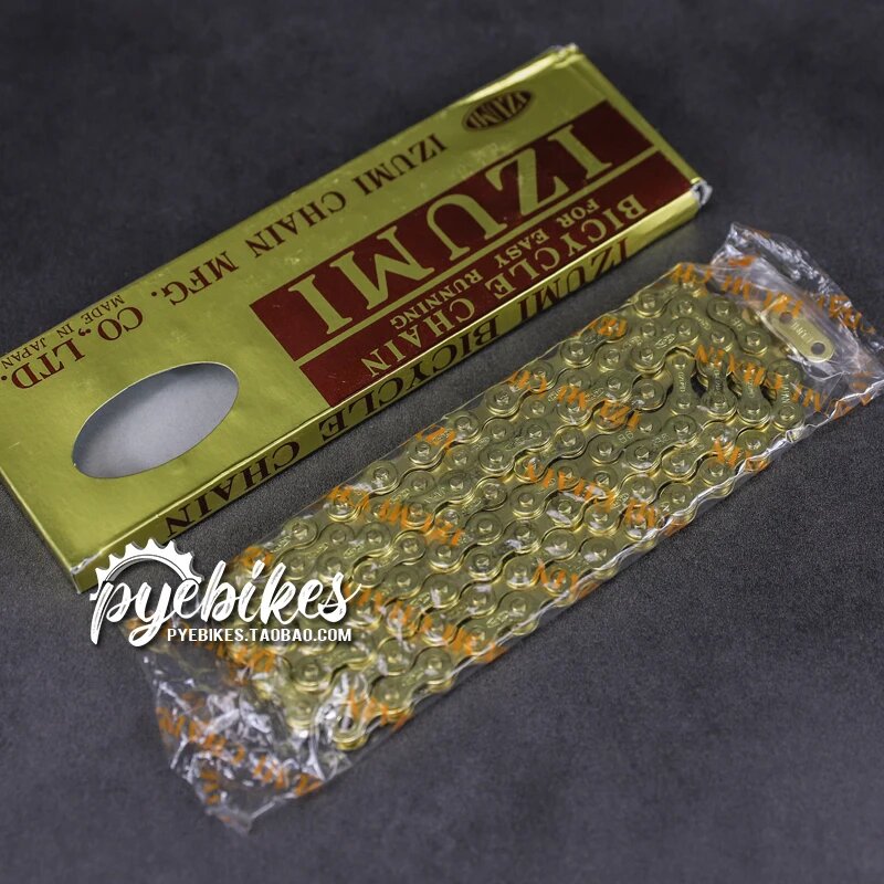 IZUMI велоцепь 100 116 звеньев golden 100L