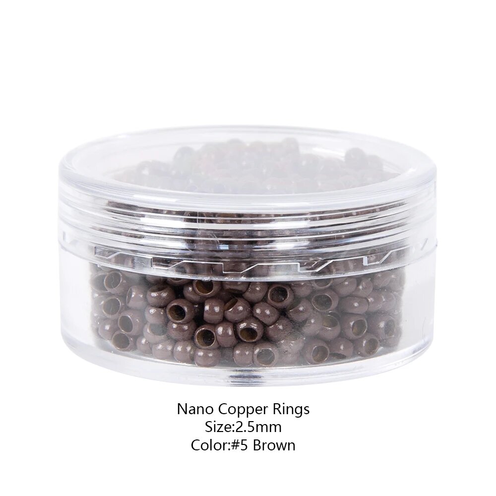 1000 шт, нано-кольца с микрозвеньями, бусины для наращивания волос, нано-медные кольца для наращивания человеческих волос, 2,5*1,5*2 мм, нано-Кольца для волос, бусины