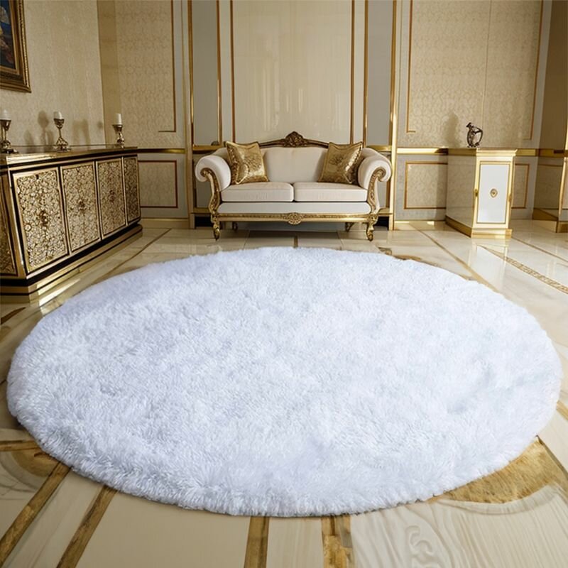 Ковер,200x200CM на полу, мягкий и приятный на ощупь, плюшевый, круглый, можно использовать для пушистых детских комнат в спальне и гостиной