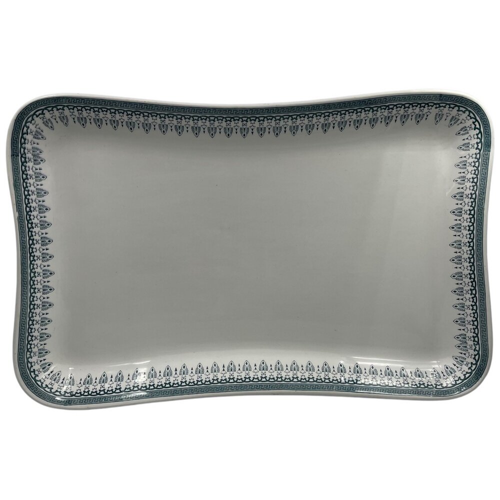 Блюдо "Гирлянда", 29.5*47.5 см, 1890-1917 г, № 30, фаянс, Т-во Кузнецов М. С, Российская Империя