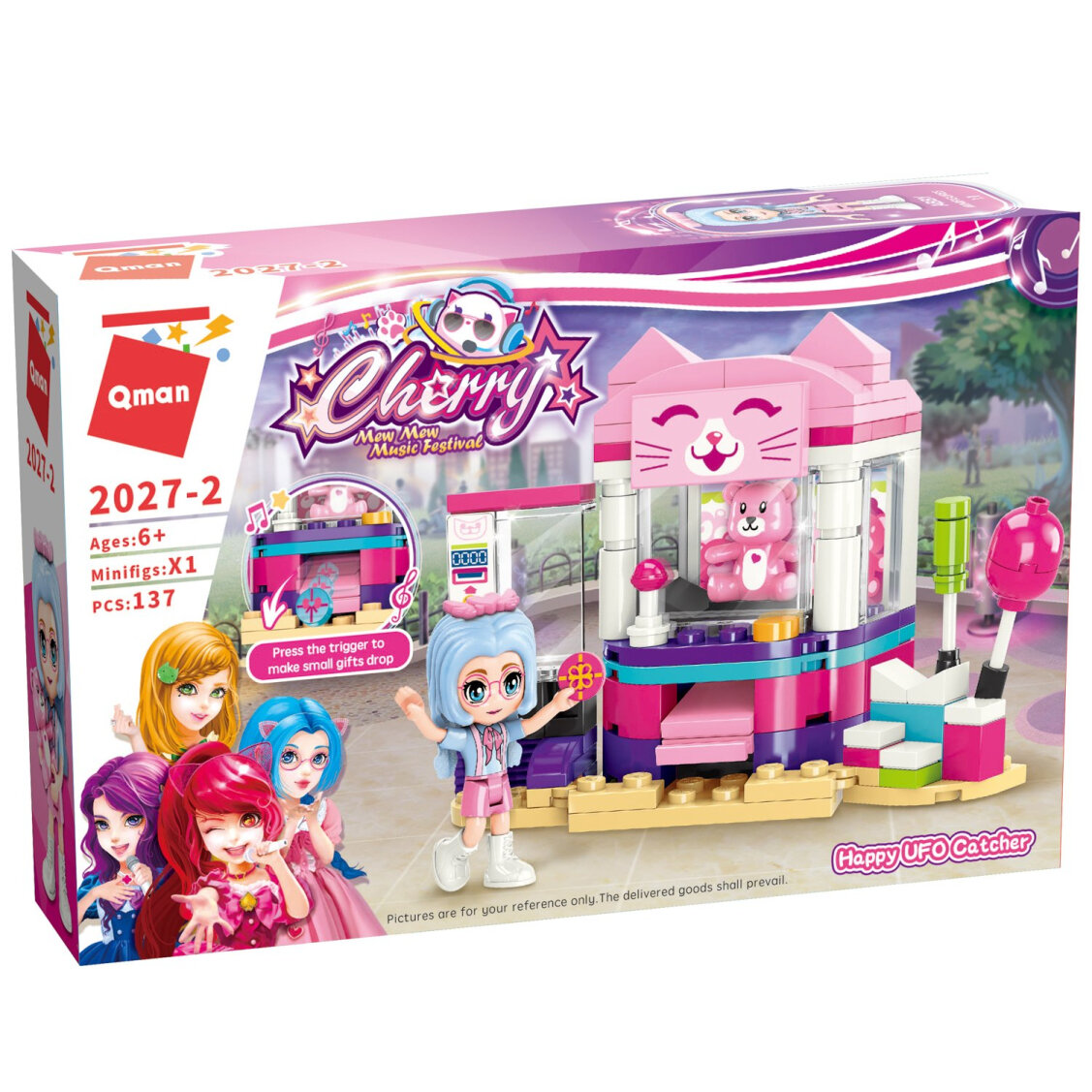 Конструктор Qman Музыкальный фестиваль Эбби Мяу Мяу 137 дет 6+ 2027-2