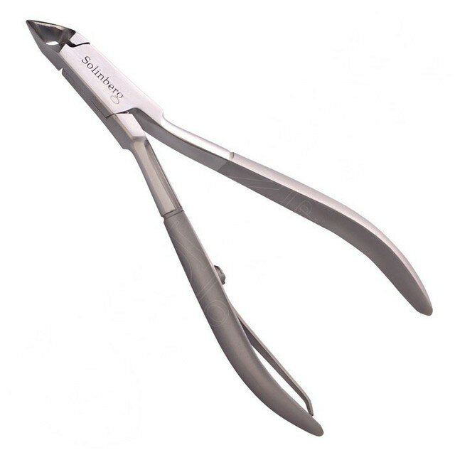 Кусачки для ногтей Solinberg маникюрные матовые, одинарная пружина, лезвия 4 мм (222-102з)