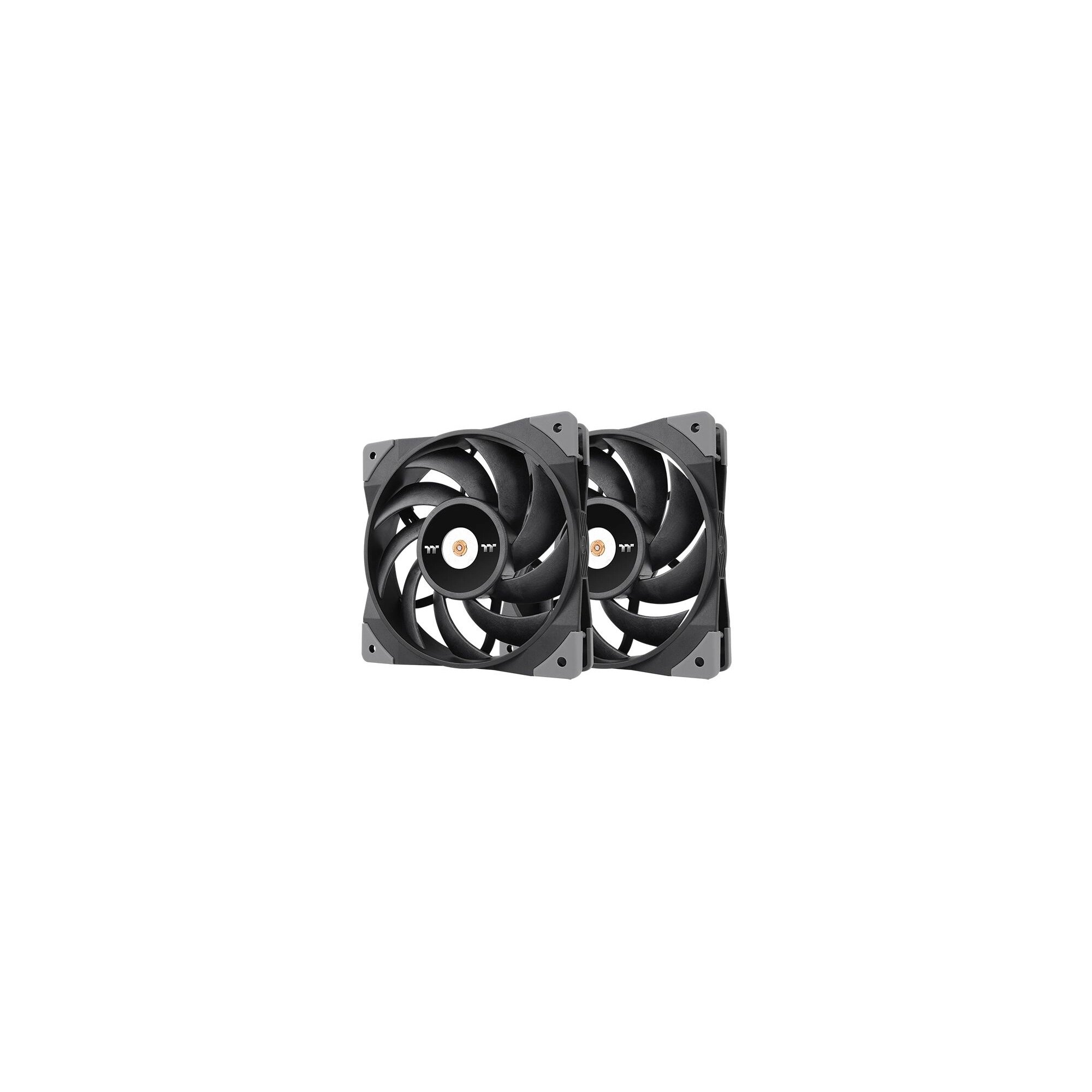 Вентилятор Thermaltake Toughfan 12, 120х120x25, черный, 4-pin (упак:2шт) Ret (CL-F082-PL12BL-A)