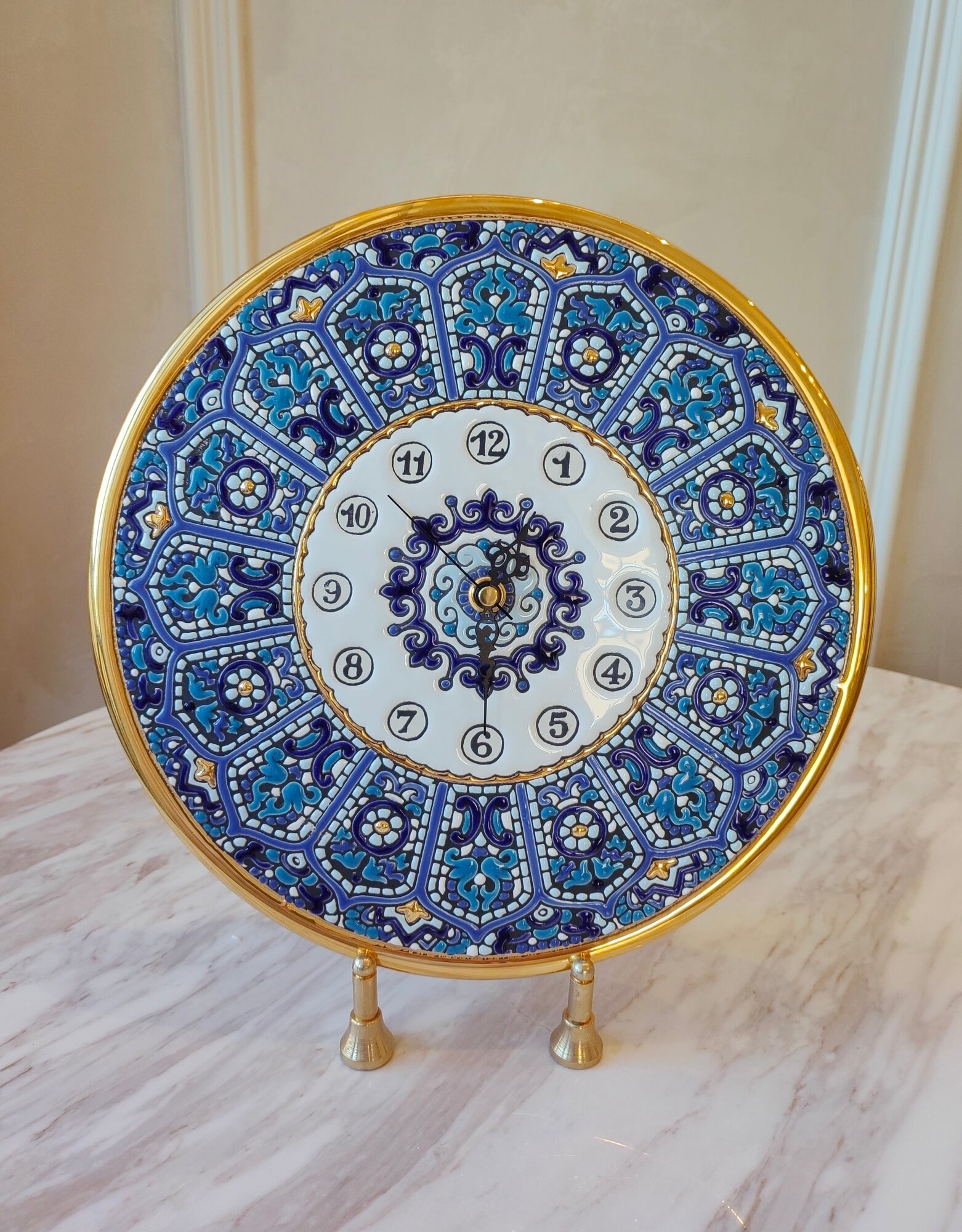 Часы настенные керамические Artecer 28 см ручная, работа испанских мастеров