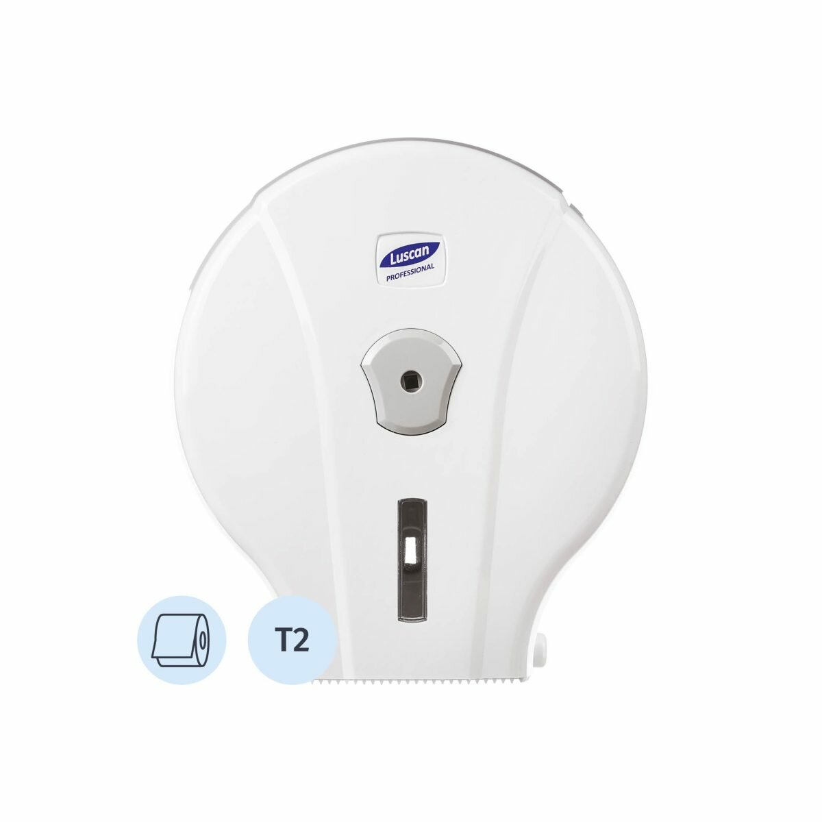 Диспенсер для туалетной бумаги рулонной Luscan Professional, для мини-рулонов, пластик, белый