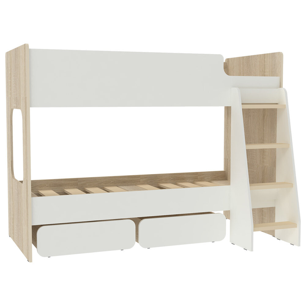 Двухъярусная кровать Л-К501.52 Дуб Сонома Белый