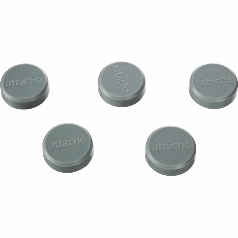 Магнитные держатели Attache Мощные, 30 мм, серые, 5 шт (MAGG30-05)