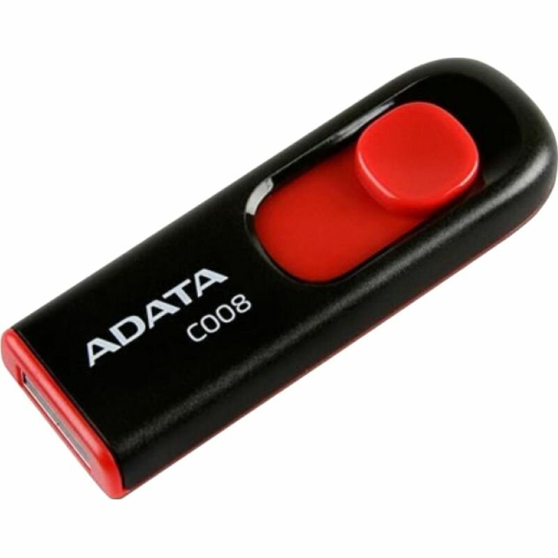 Флешка ADATA Черно-красная пластик, 16 Гб (AC008-16G-RKD)