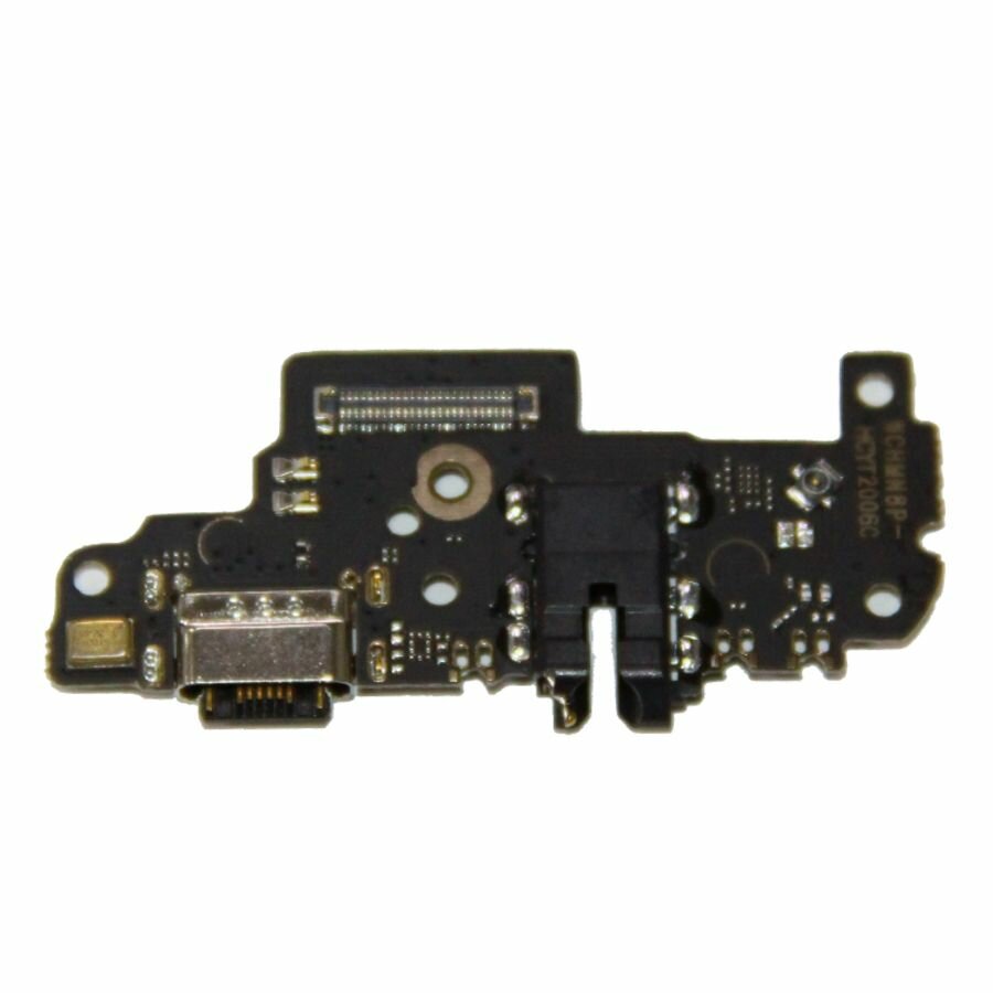 Плата нижняя для Xiaomi Redmi Note 8 Pro (M1906G7E, M1906G7G, M1906G7I, M1906G7T) на системный разъем, разъем гарнитуры и микрофон