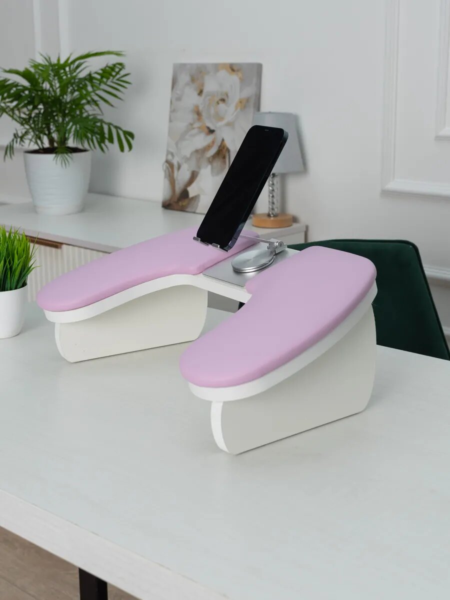 Маникюрная подставка для рук с держателем телефона