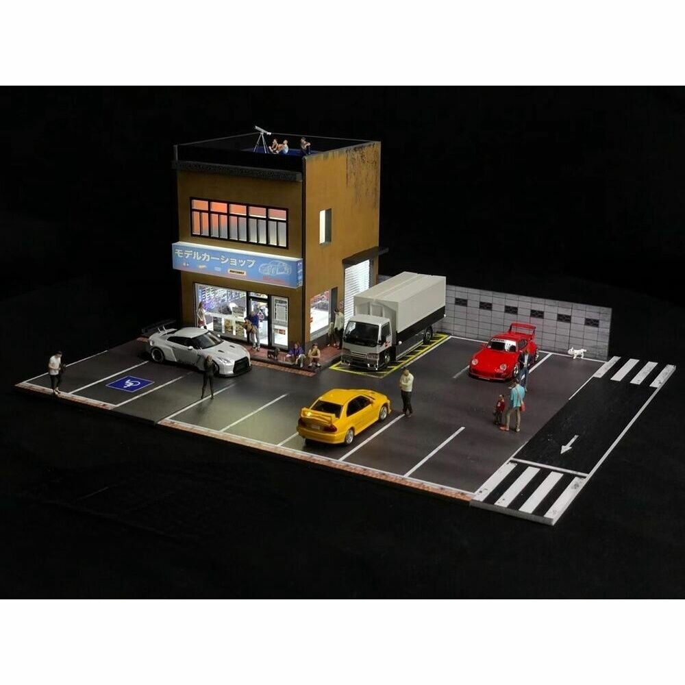G-FANS 1:64 Сцена-пазл Автомобильный гараж с подсветкой
