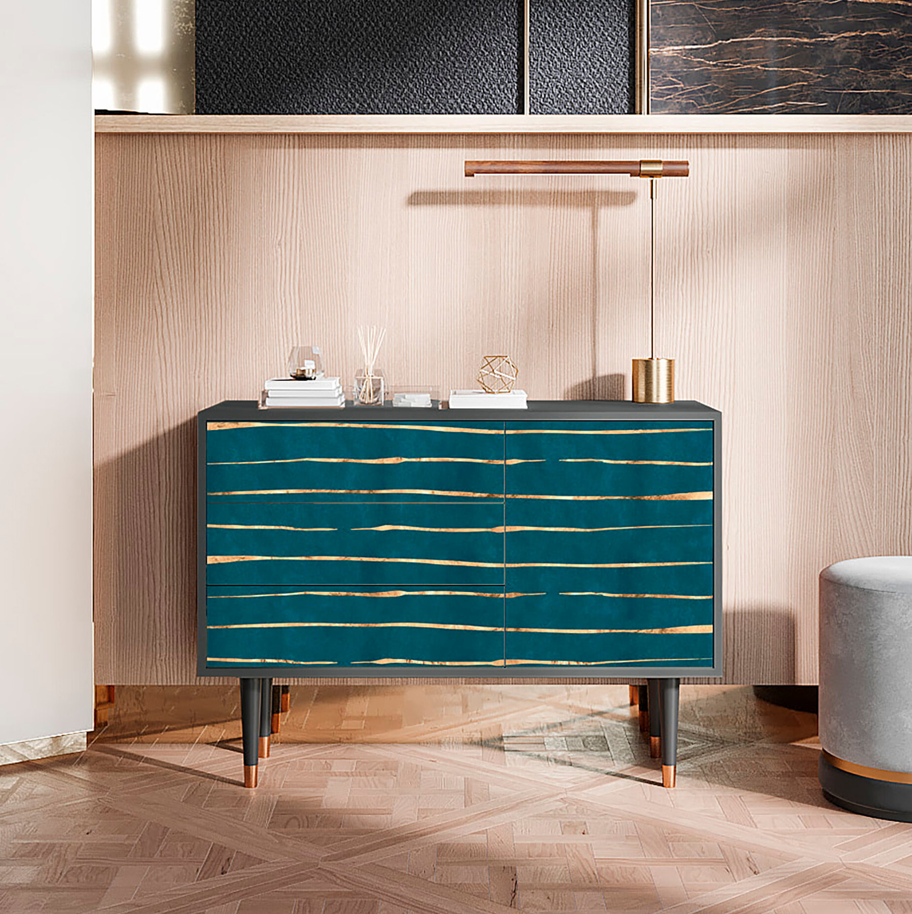 Комод - STORYZ - S3 Ocean Drive, Размер - 115 x 84 x 41 см, Цвет корпуса - , Антрацит