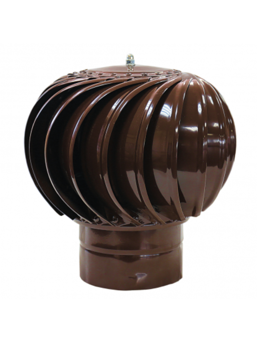 Турбодефлектор Росвенторг ТД-200, ротационная турбина, коричневый. RAL8017