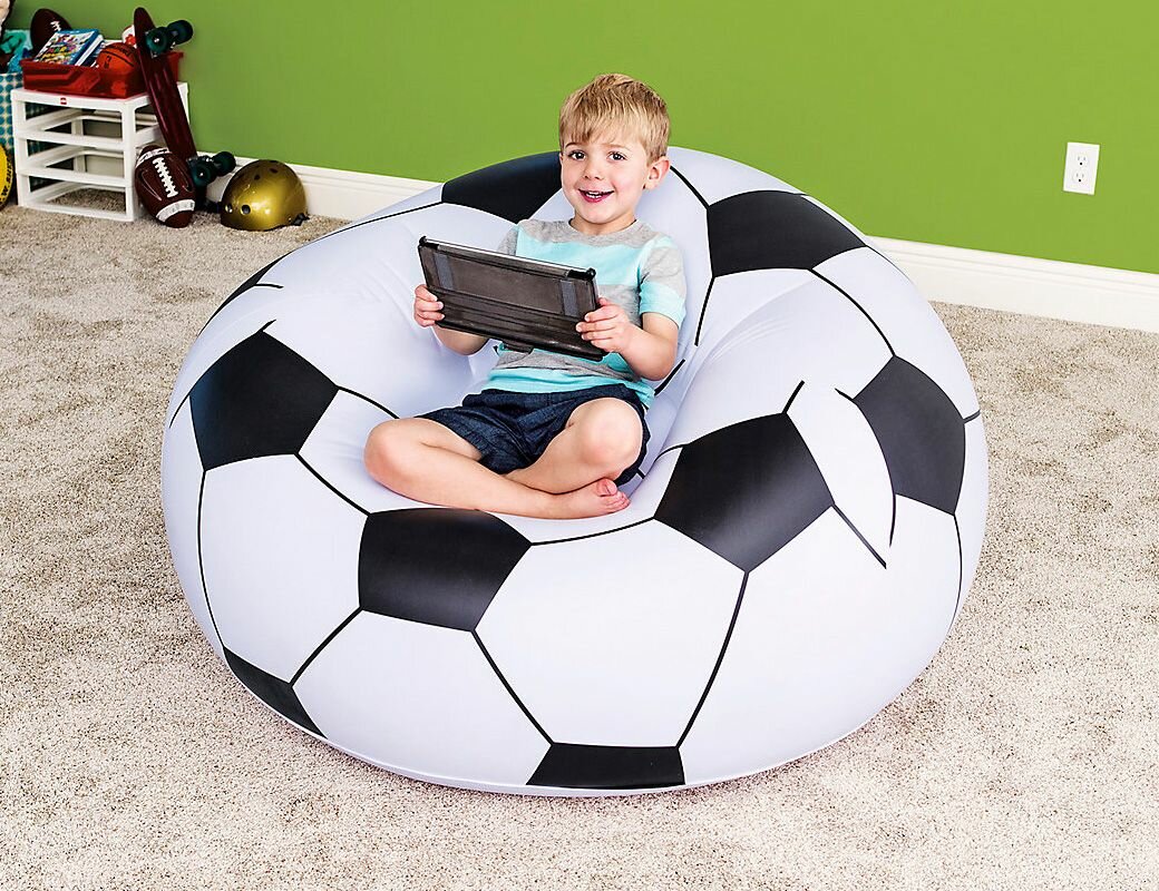 Надувное кресло Футбольный Мяч, 114х112х66 см, от 6 лет, BestWay, 75010