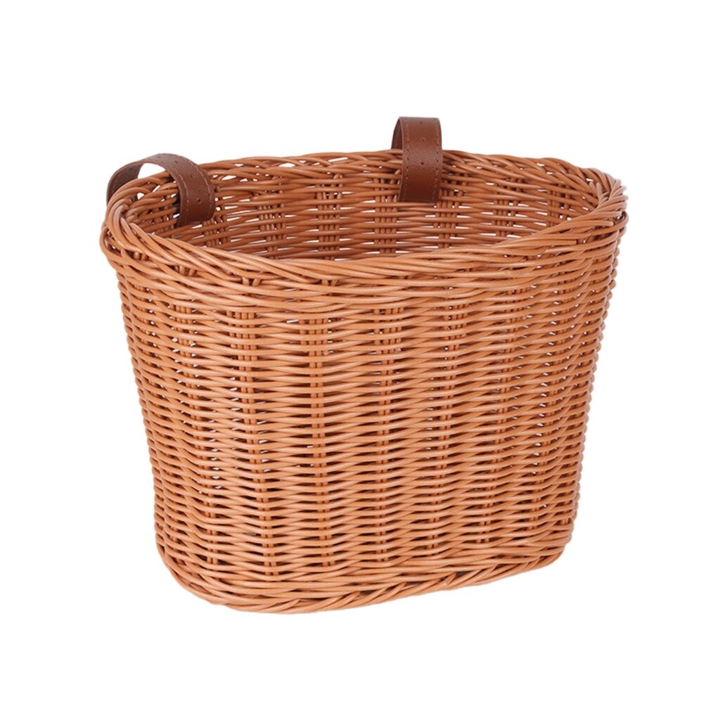 Велосипедная сумка, Передняя корзина для электровелосипеда, задняя корзина для велосипеда - винтажная коричневая плетёная корзина большого размера 26*21*19.5 см