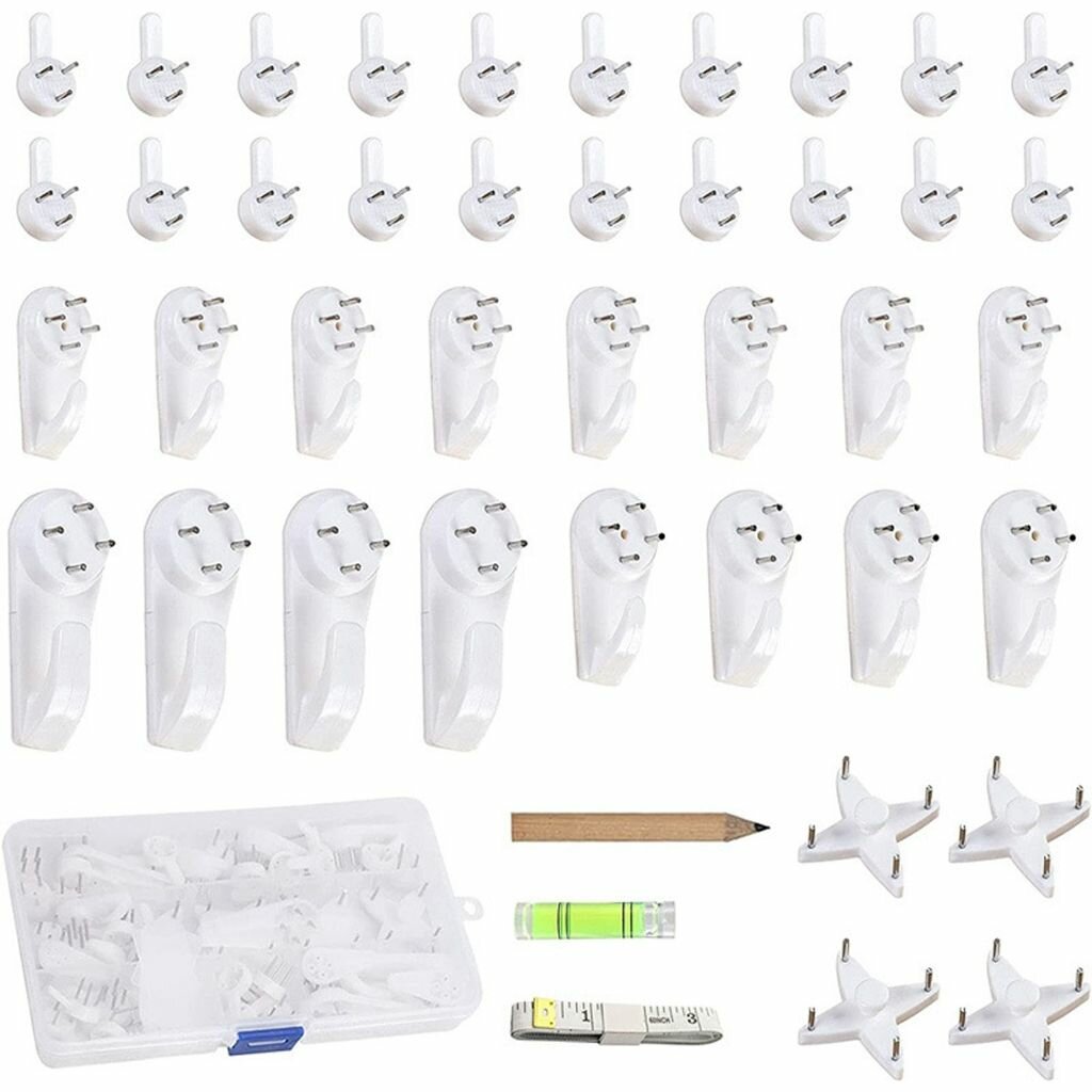 43 шт, Мини-набор инструментов для установки фото на несущую стену с гвоздями, не оставляющими следов