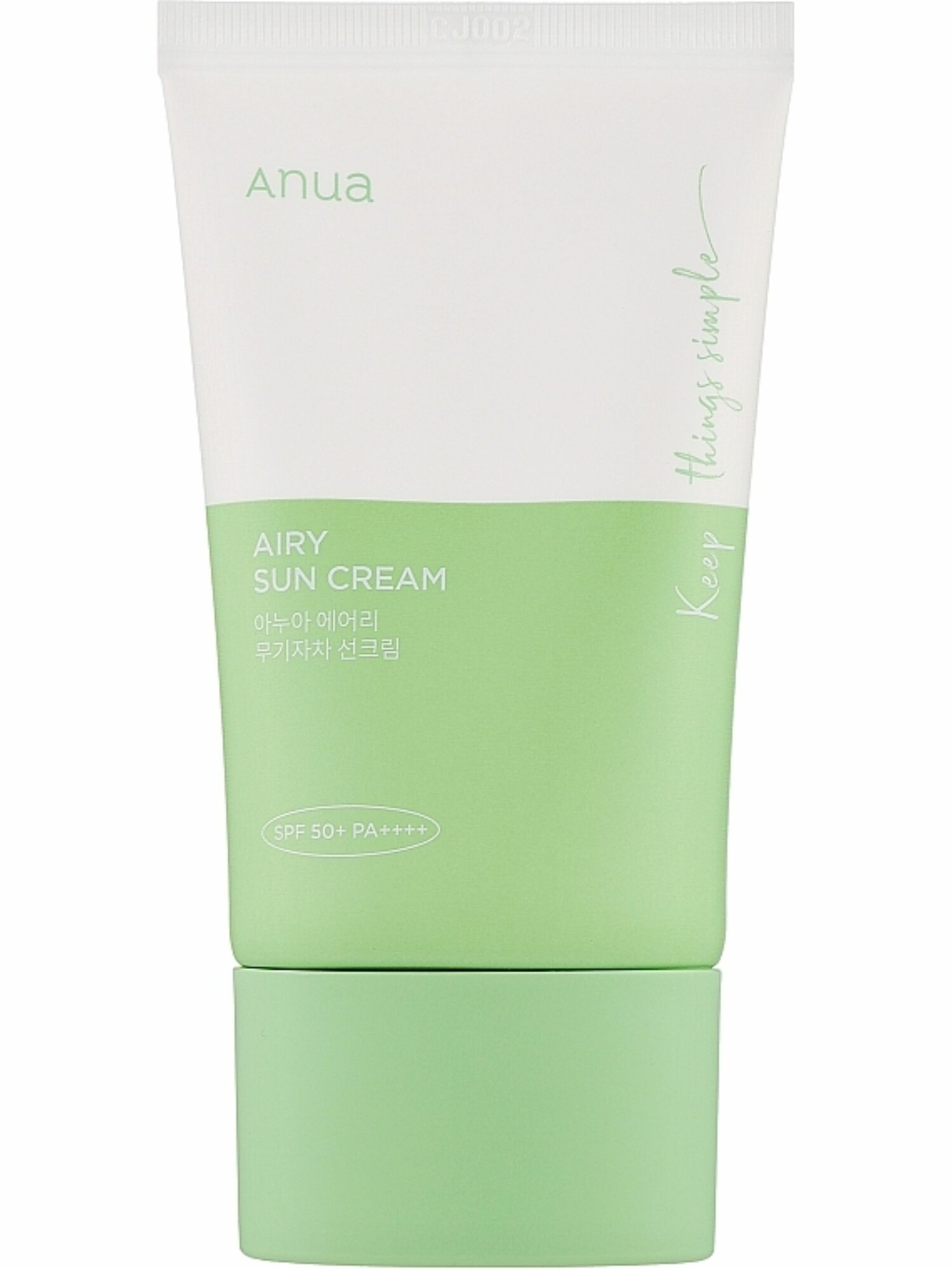 ANUA Солнцезащитный крем для лица Airy Sun Cream SPF50+