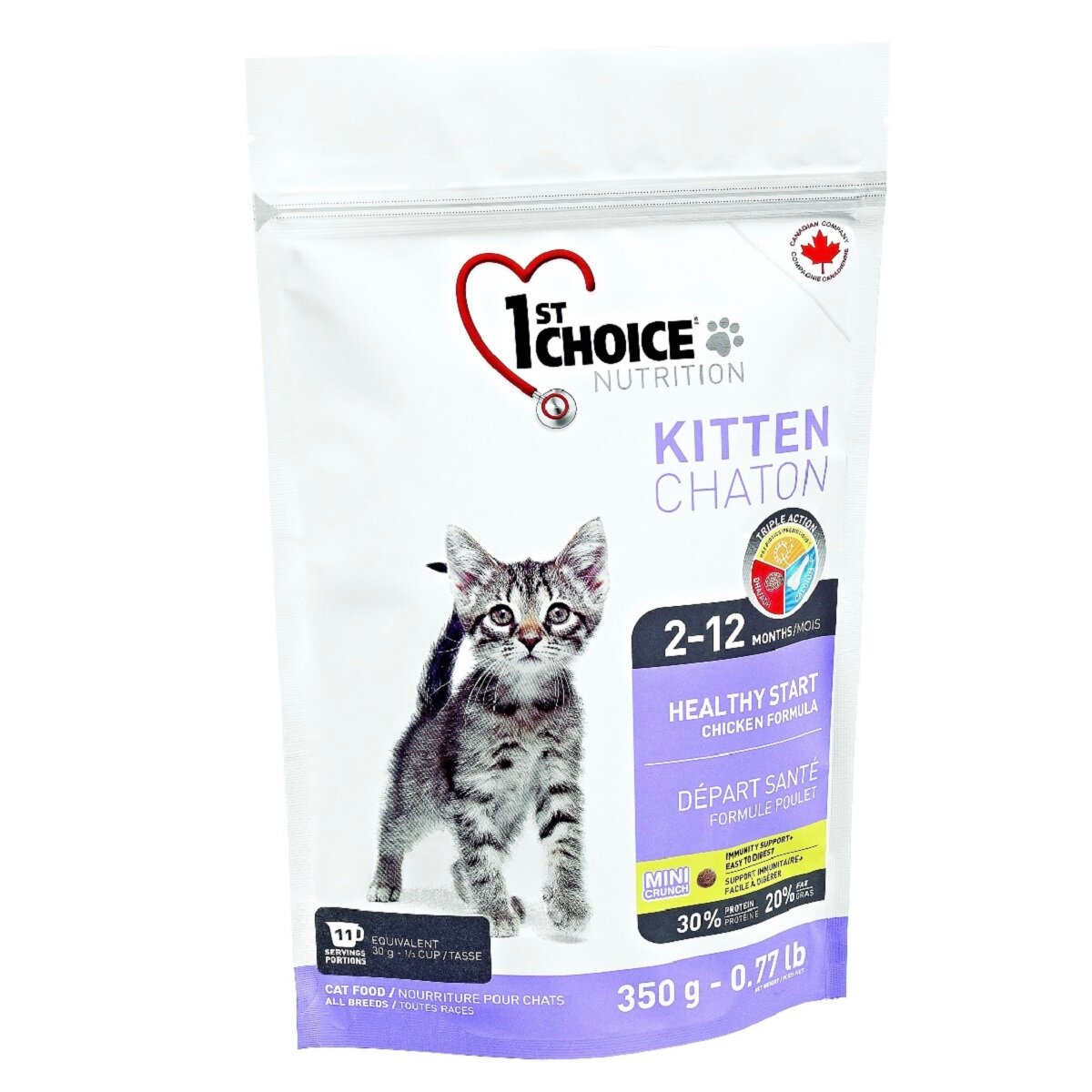 1st CHOICE корм сухой для котят Здоровый старт цыпленок 350г