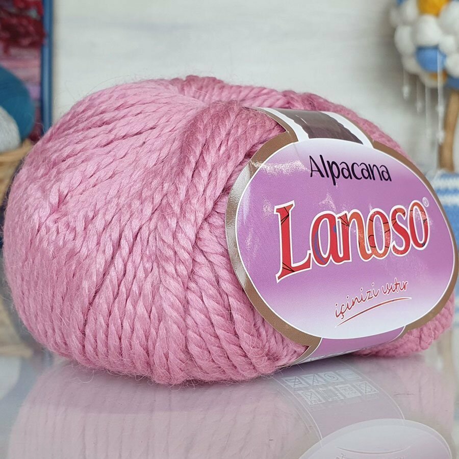 Пряжа Lanoso ALPACANA 3019 пыльная роза (5 мотков)