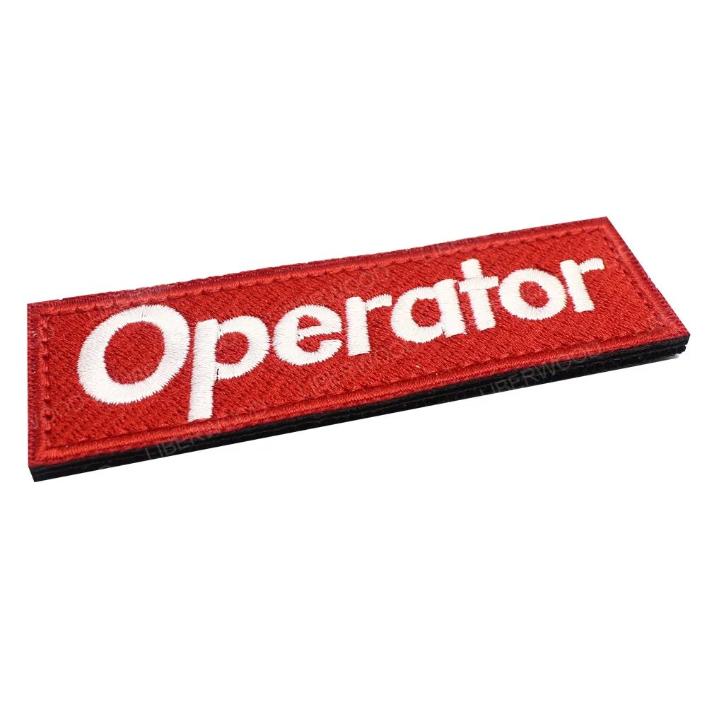 Патч "Operator" красный, вышивка LIBERWOOD