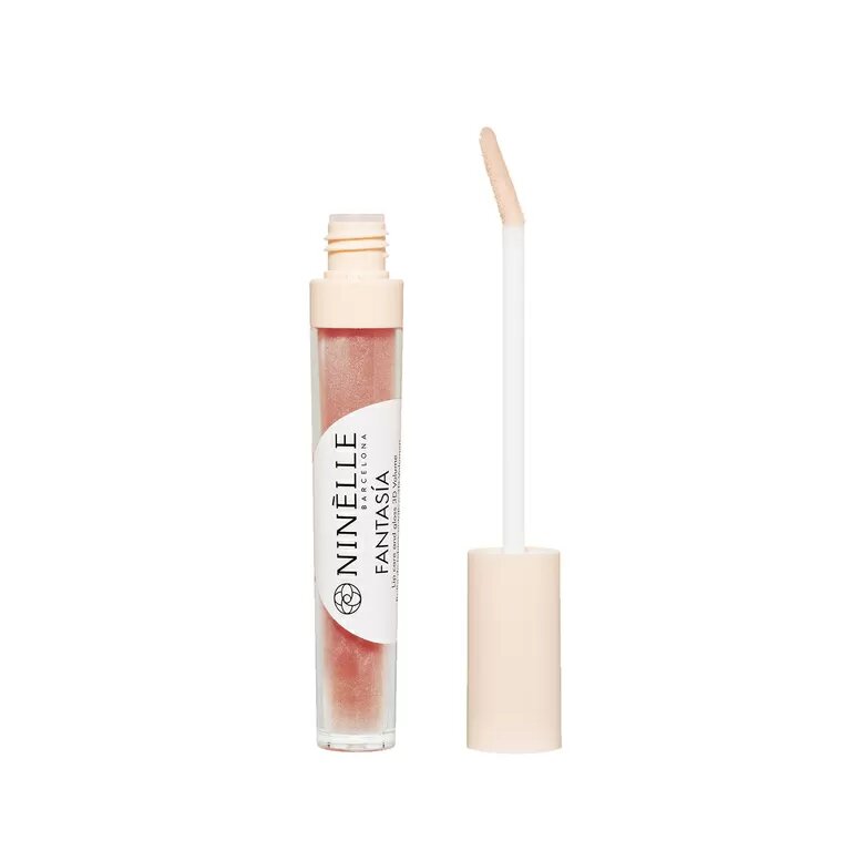 NINELLE LIP CARE AND GLOSS 3D VOLUME FANTAS? A NINELLE №724 Блеск и уход для губ 3D объем тон 724 Нюдово-розовый