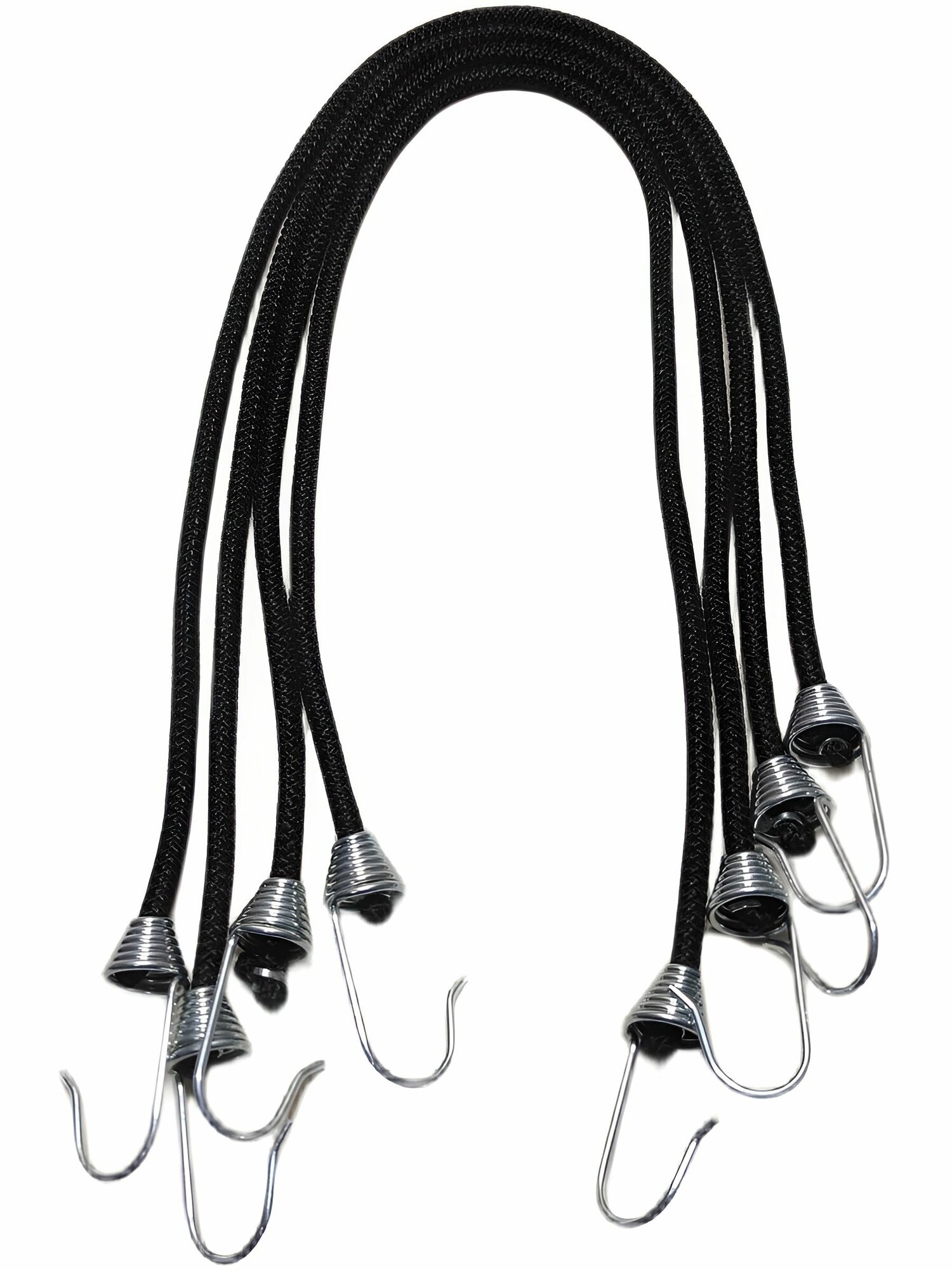 Резинка багажная с крюками д. 6 мм, длина 30/60 Комплект - 4 шт.