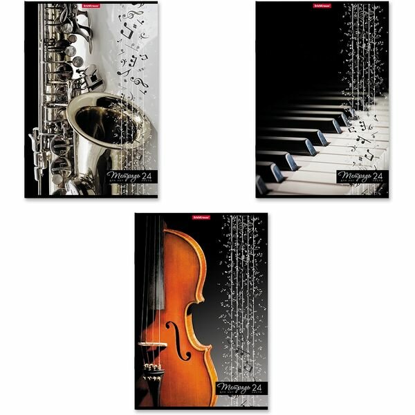 Тетрадь ErichKrause "Мелодия", A4, на спирали, для нот, 24л, 200x297мм