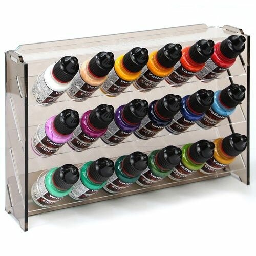 Подставка пластиковая OW коричневая для красок 18 баночек Mk-1 (Vallejo)