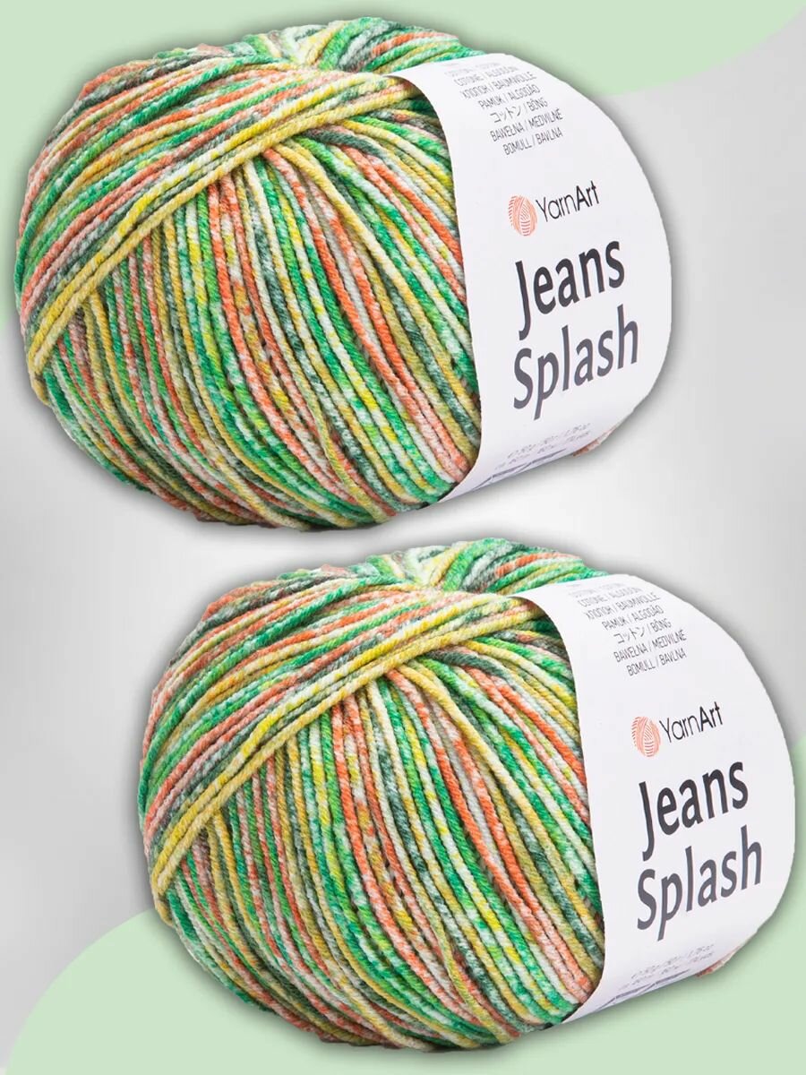 Пряжа для вязания YarnArt Jeans Splash 2 мотка, цвет 940