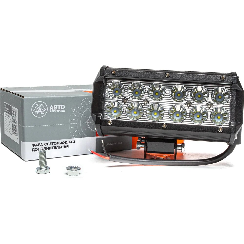Автоэлектрика Фара рабочего света LED прямоугольная, направленный (дальний) свет AE36RT-12LED-РC 09.2021