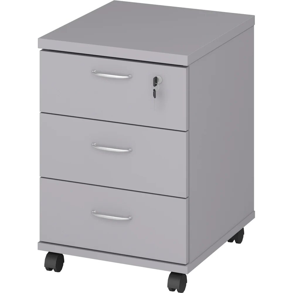 Комфорт-Питер Тумба выкатная арт.2500-Р (с замком) (402844) 030 Серый 2500-Р.030