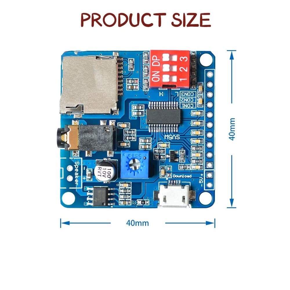 Новый MP3-Плеер Модуль Воспроизведения Голоса I/O Trigger UART Control SD/TF Для Arduino