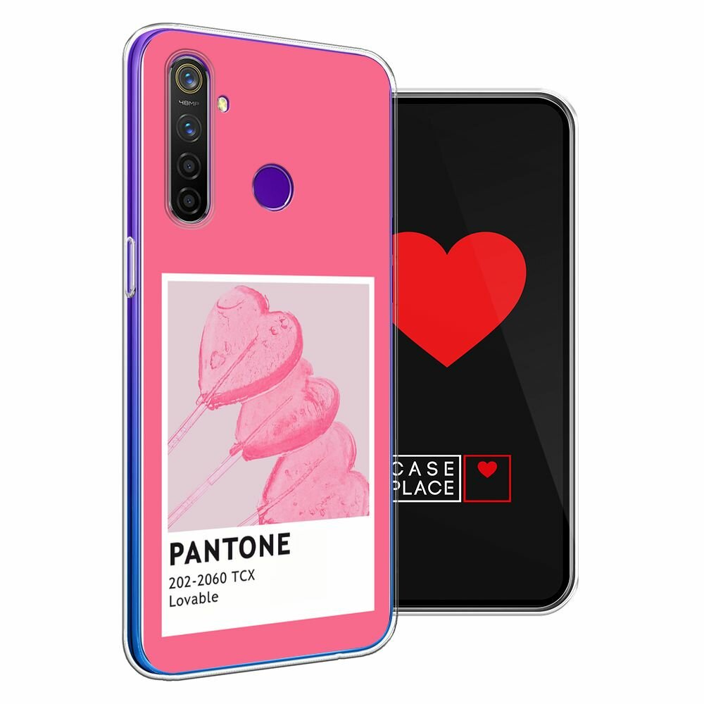 Чехол на Realme 5 Pro / Реалми 5 Про с принтом "Pantone Lovable 1 - 14 февраля" — фото 1