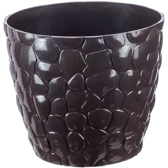 Кашпо Idea камни D180мм 2,6л М 3173 коричневый ротанг