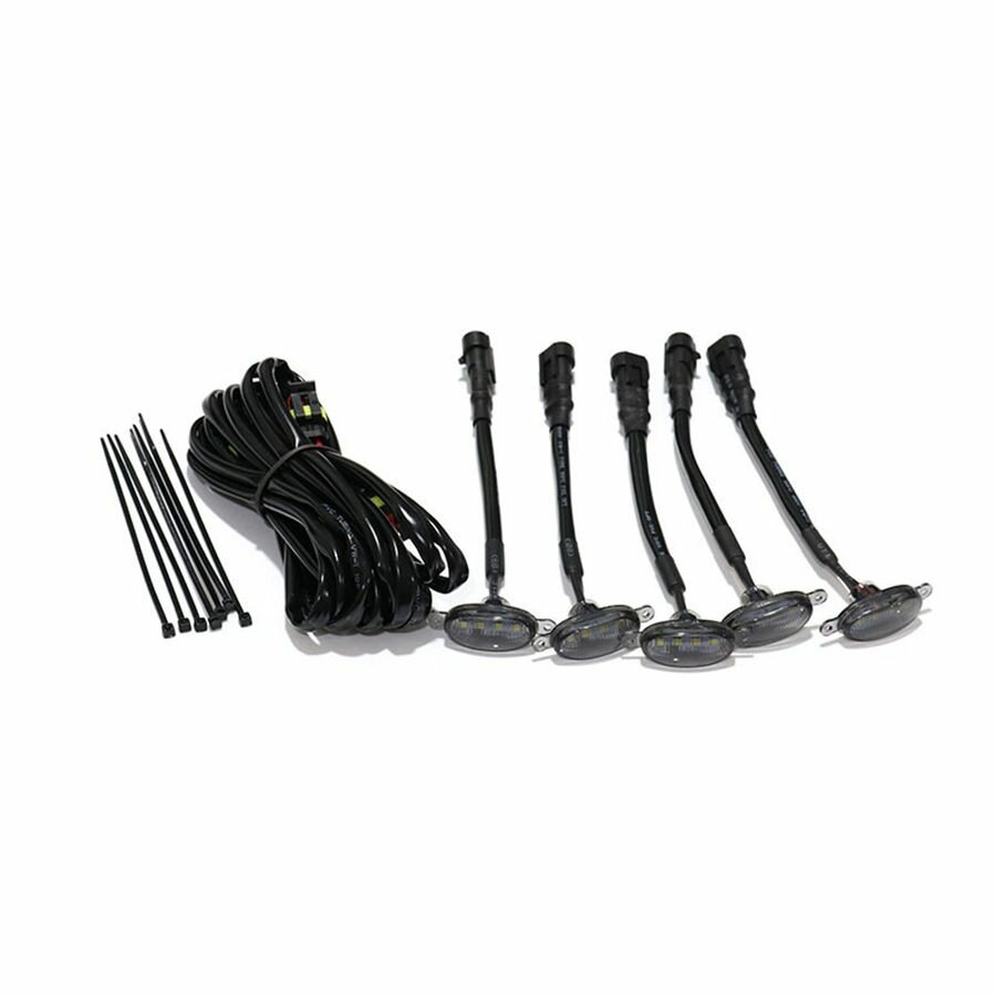 5 Шт. Передняя Решетка Автомобиля Со Светодиодной Подсветкой Для Отделки Гриля 08-20 Toyota Tundra