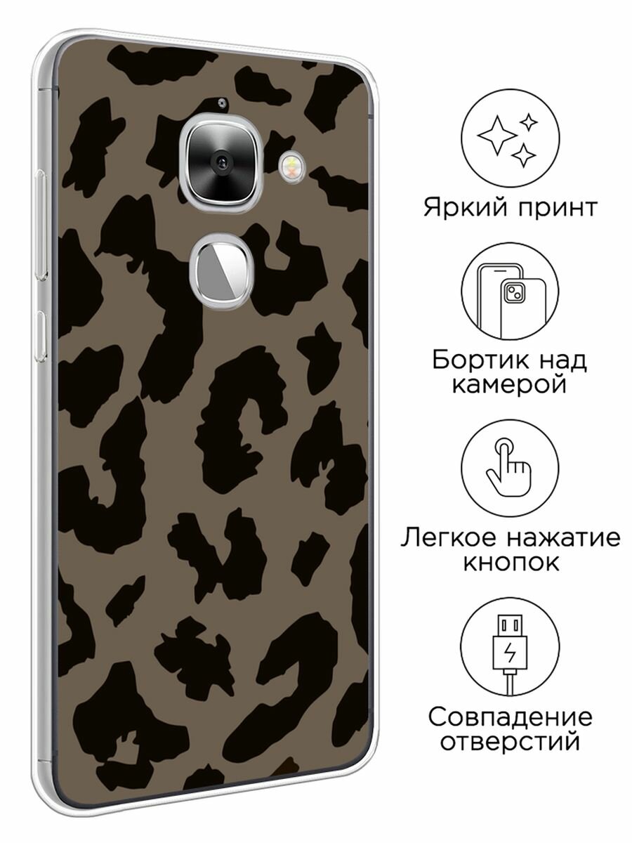 Чехол на LeEco Le 2/2 pro / Лееко Ле 2/2 про с принтом "Леопардовые пятна паттерн 1" — фото 1