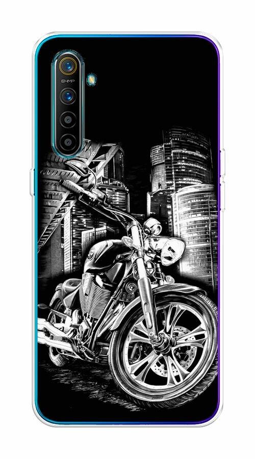 Силиконовый чехол на Realme XT / Реалми XT с принтом "Крутой байк"
