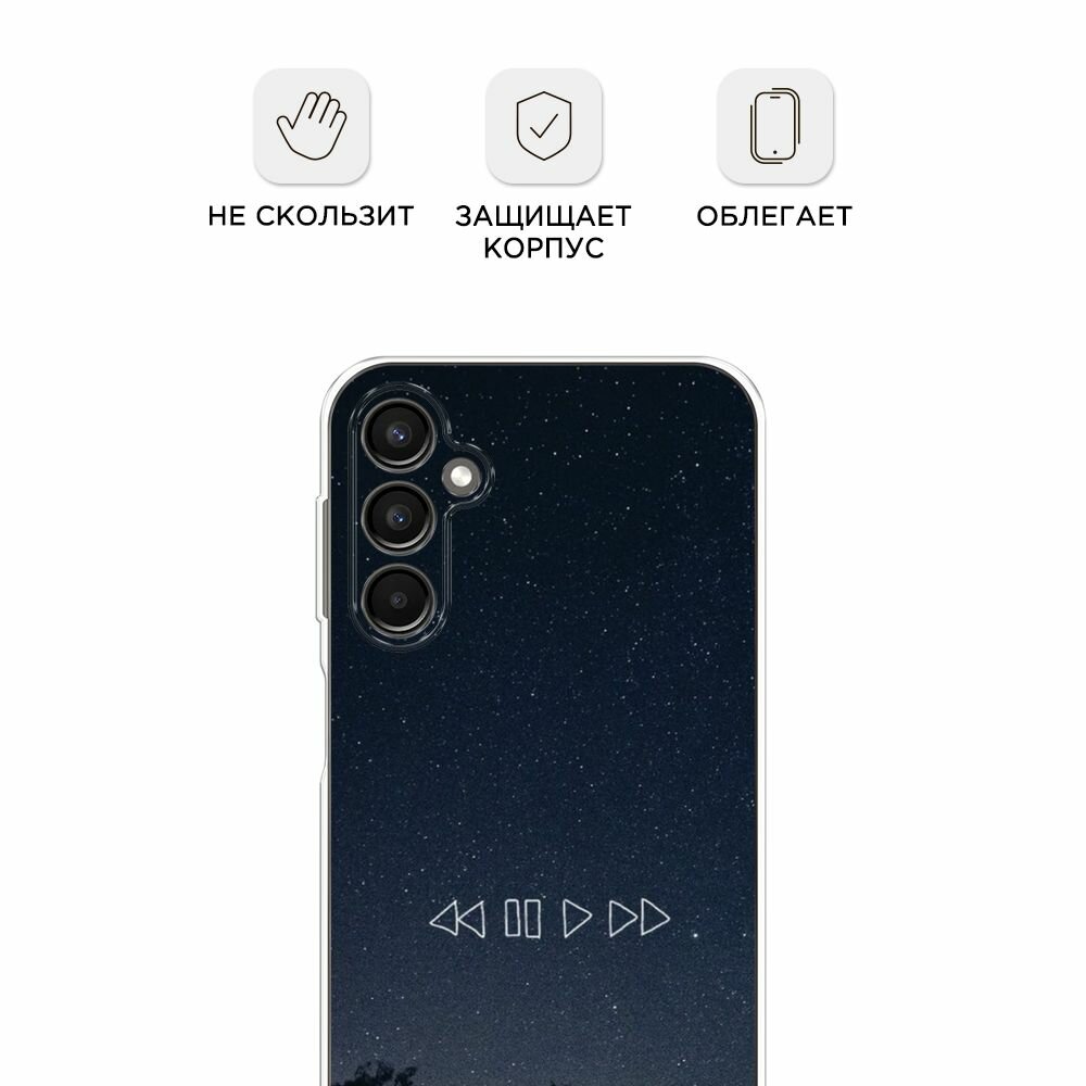 Чехол на Samsung Galaxy A24 / Самсунг Галакси A24 с принтом "Космическая музыка" — фото 1