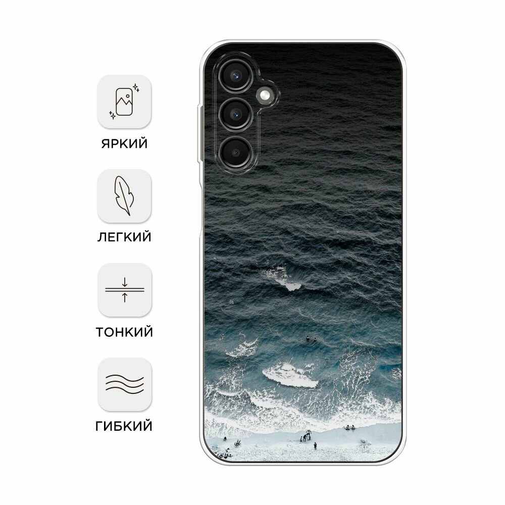 Чехол на Samsung Galaxy A24 / Самсунг Галакси A24 с принтом Волны на море — фото 1