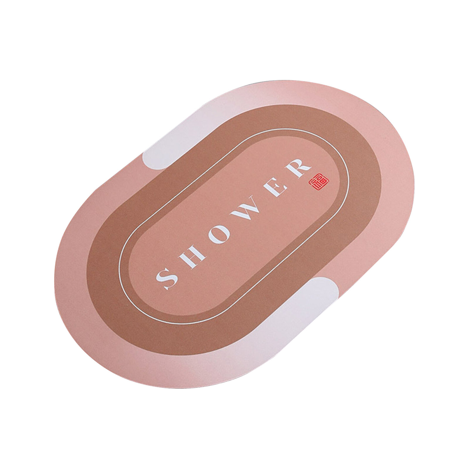 Коврик для ванной 16 x 24 дюймов (40*60см) овальный диатомовый глина антискользящий быстросушитый водопоглощающий машинописанный коврик для душевой кабинки