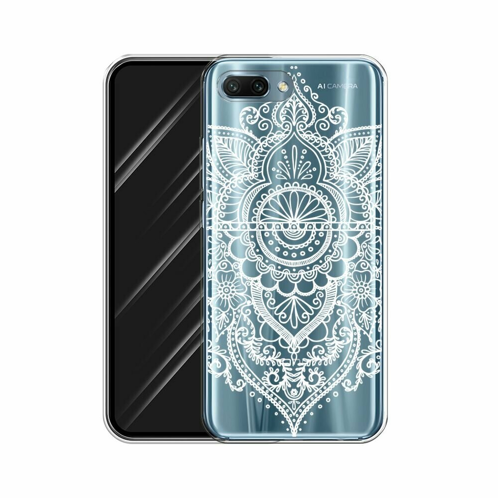 Чехол на Honor 10 / Хонор 10 с принтом "Солнечный узор", прозрачный — фото 1