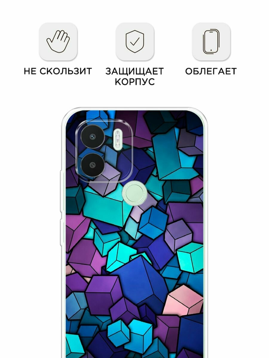 Чехол на Xiaomi Redmi A1+/Redmi A2+/Poco C51/C50 / Редми A1+ с принтом Геометрия 5 — фото 1