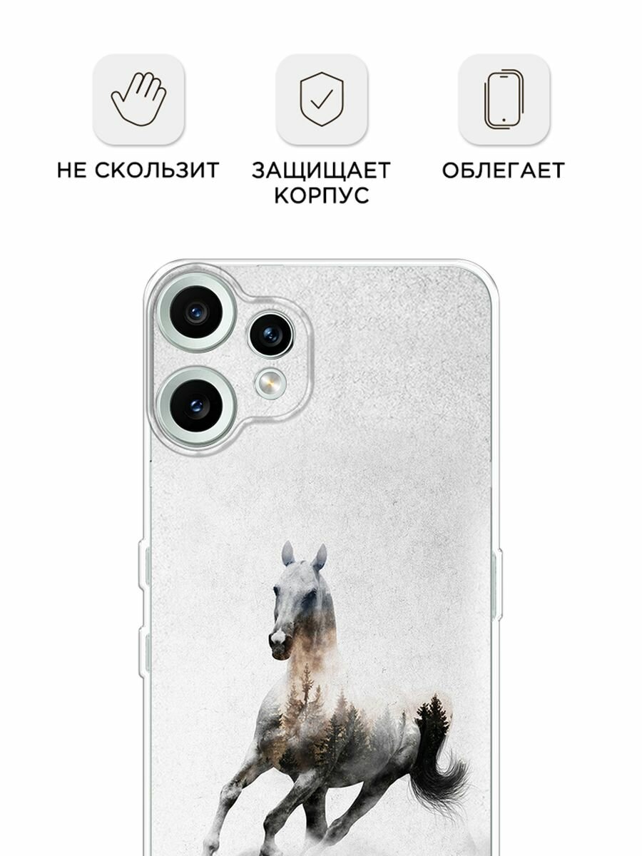 Чехол на CMF Phone 2 Pro / CMF Фон 2 Про с принтом "Лошадь лес" — фото 1