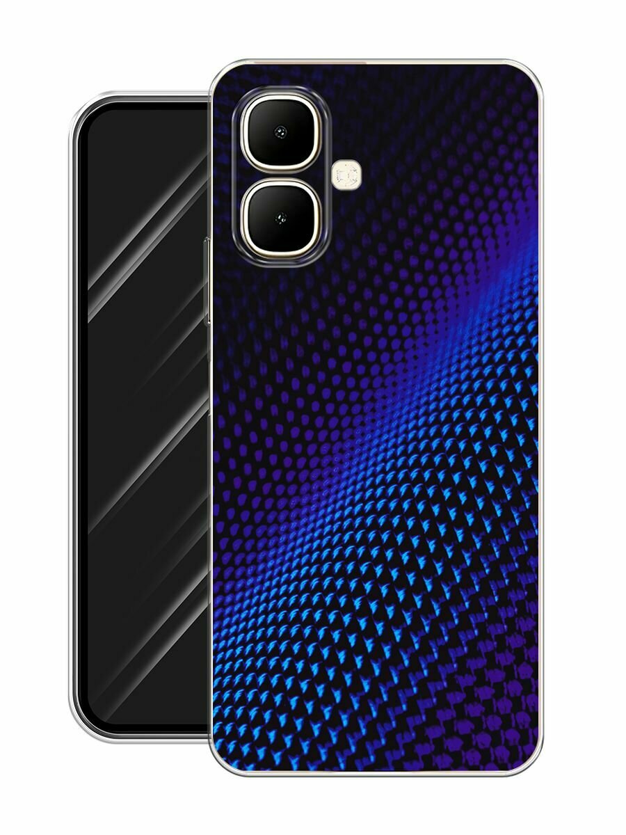 Чехол на Infinix Smart 10 / Инфиникс Смарт 10 с принтом "Синий карбон" — фото 1