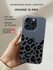 Чехол на Apple iPhone 15 Pro / Айфон 15 Про с принтом "Окрас леопарда фон черный...