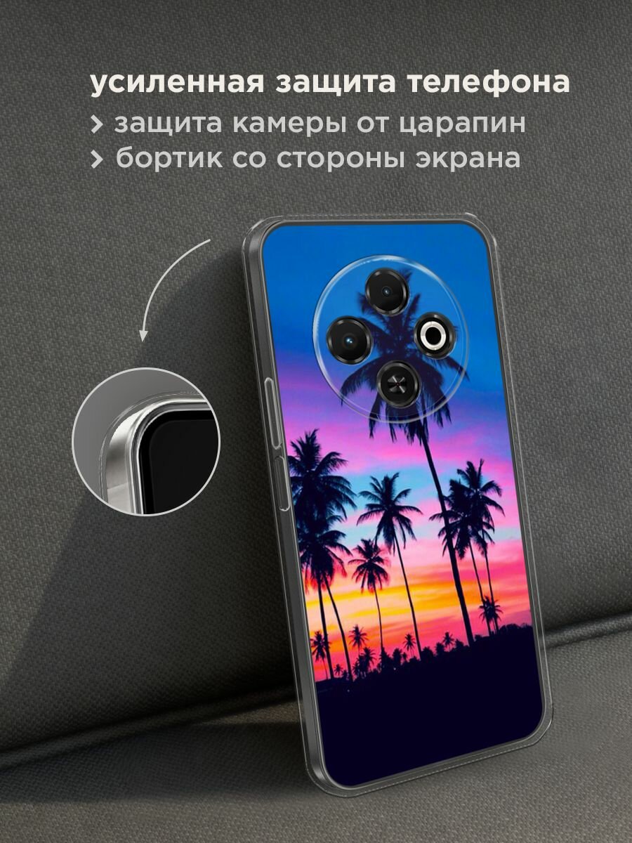 Чехол на Tecno Spark 30C / Текно Спарк 30C с принтом "Закат 5" — фото 1